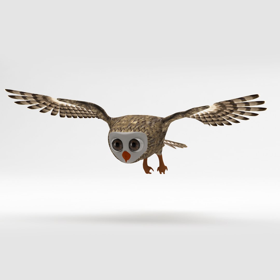 3D cartoon owl model - TurboSquid 1833553