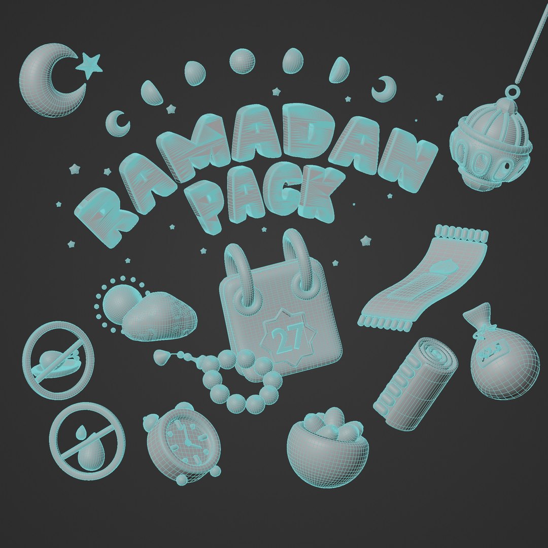 3D Cute Ramadan Pack - TurboSquid 1958732