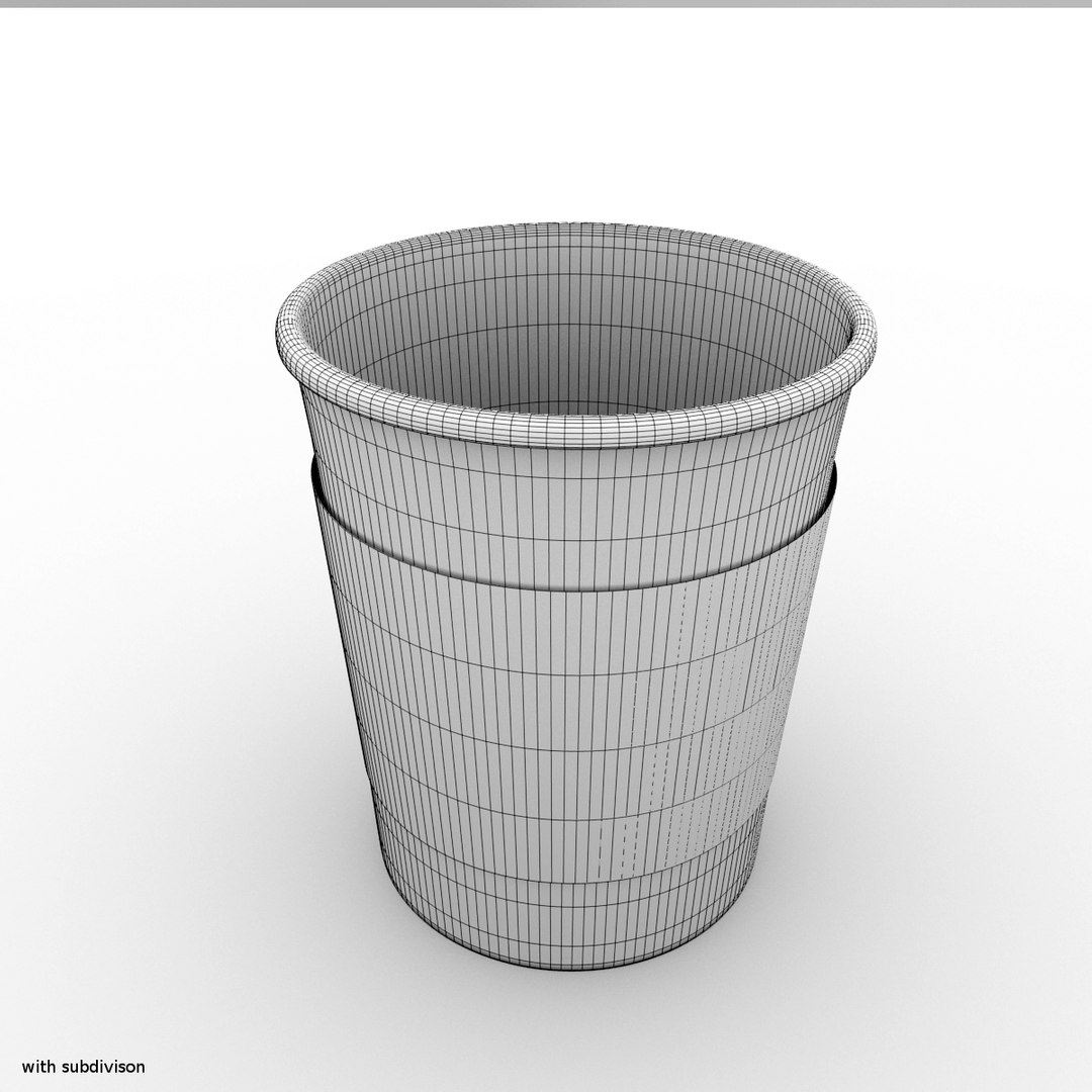 3d Paper Cup Coffee Beans Model