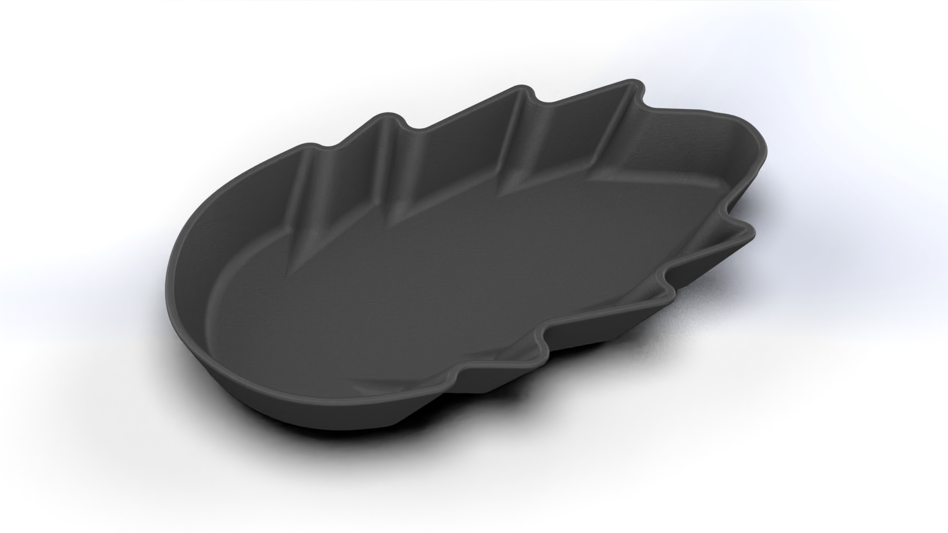 3D Leaf Shape Plate With Rounded Edges - TurboSquid 2090842