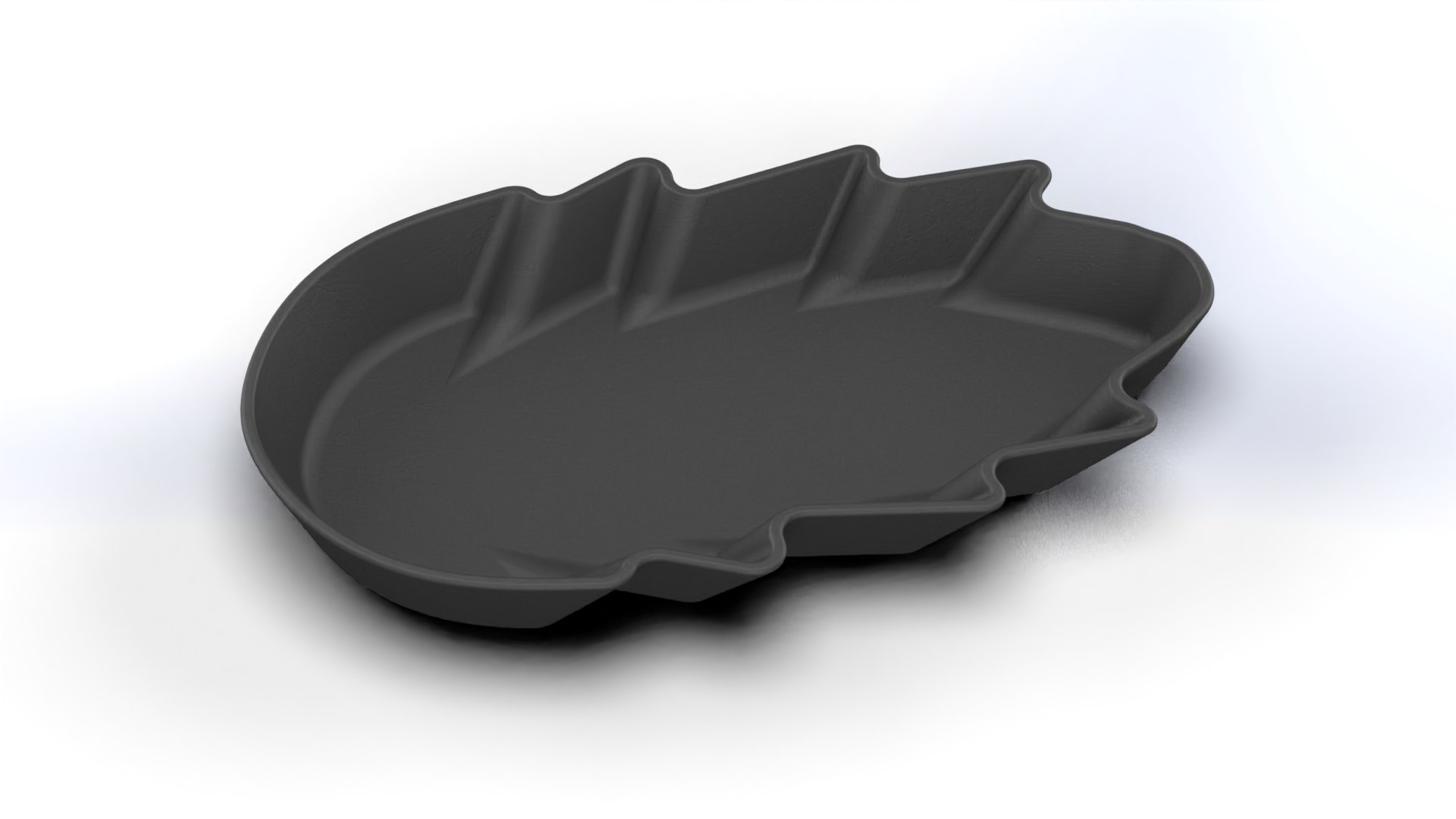 3D Leaf Shape Plate With Rounded Edges - TurboSquid 2090842