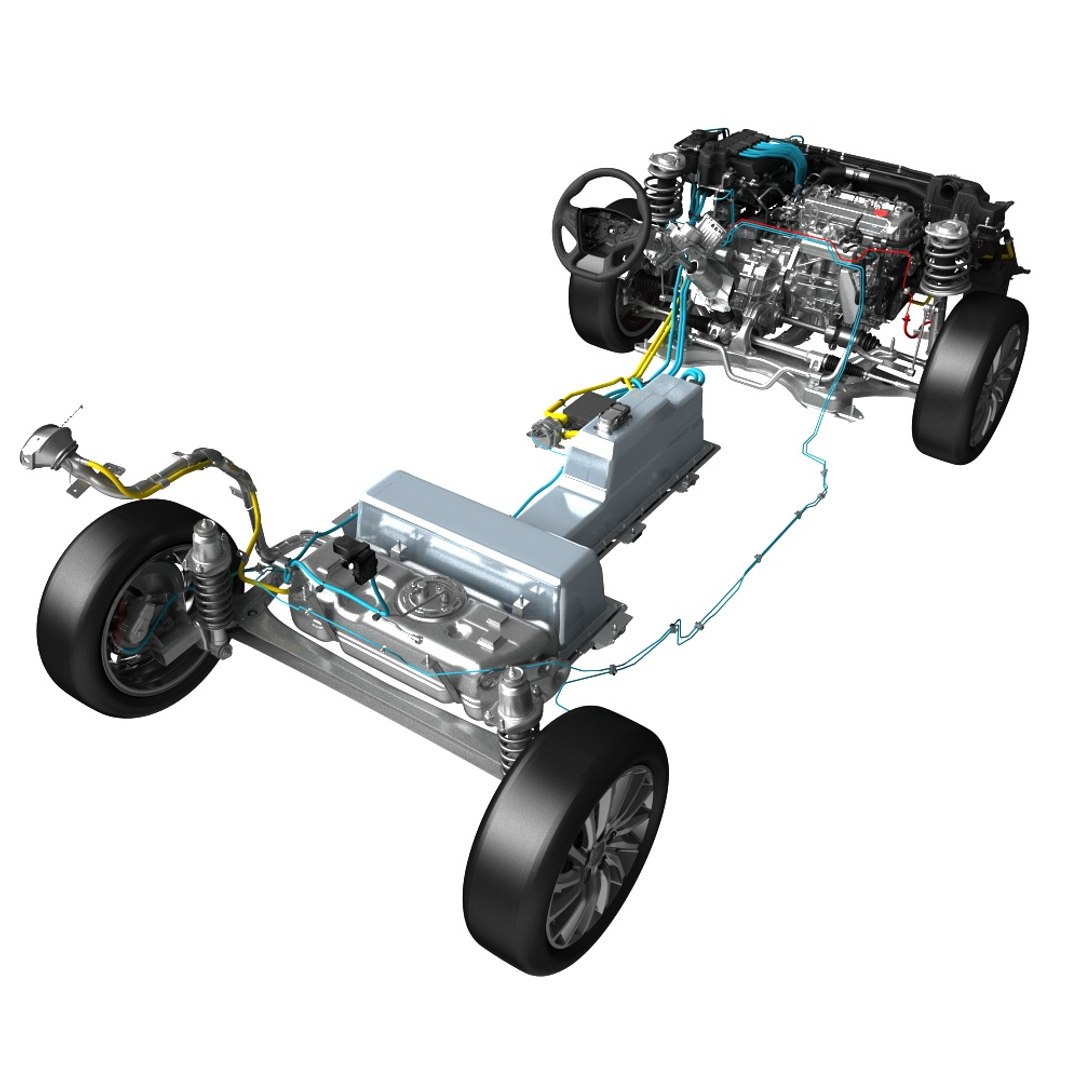3D hybrid electric car chassis - TurboSquid 1649370