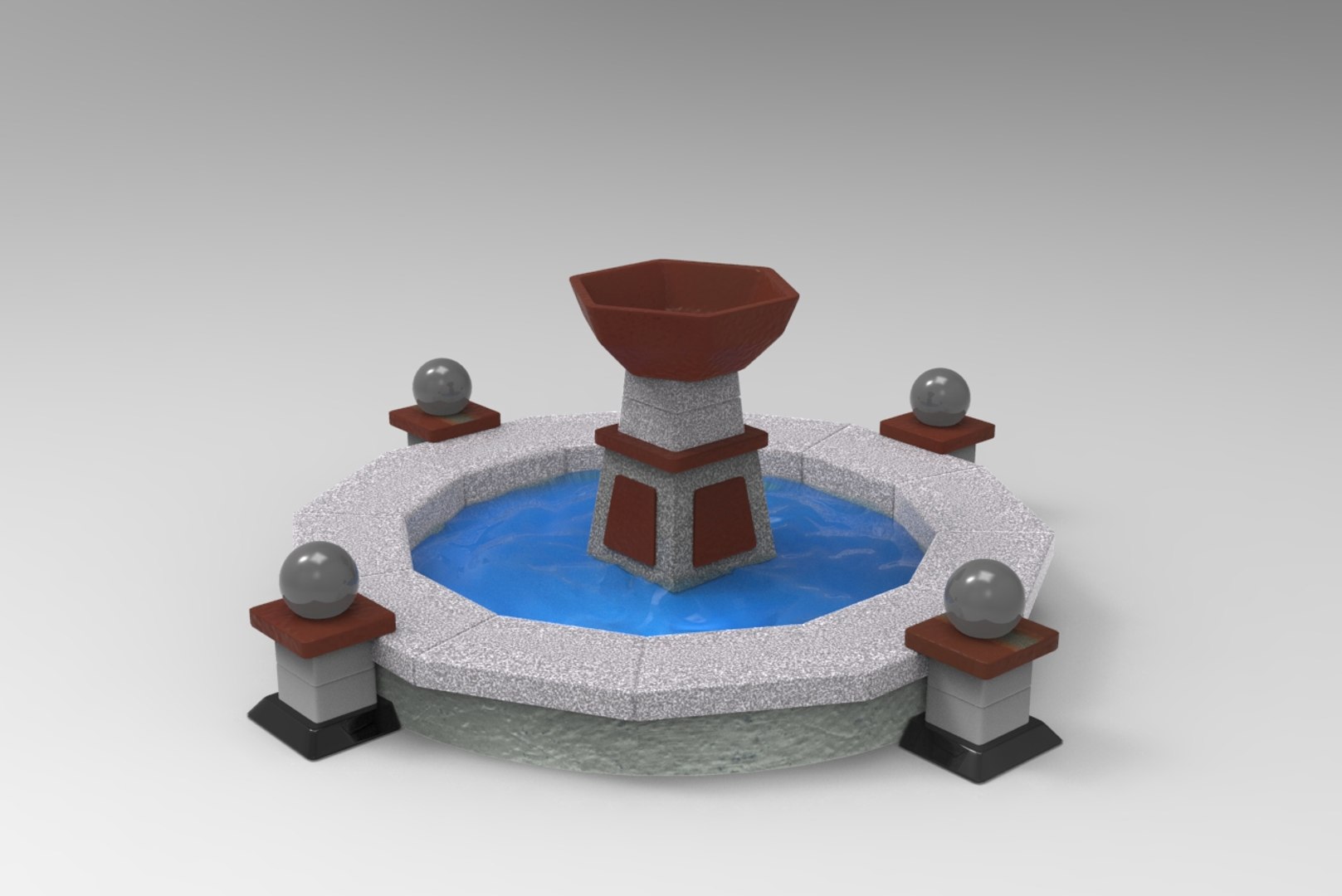 Fountain Model - TurboSquid 1637784