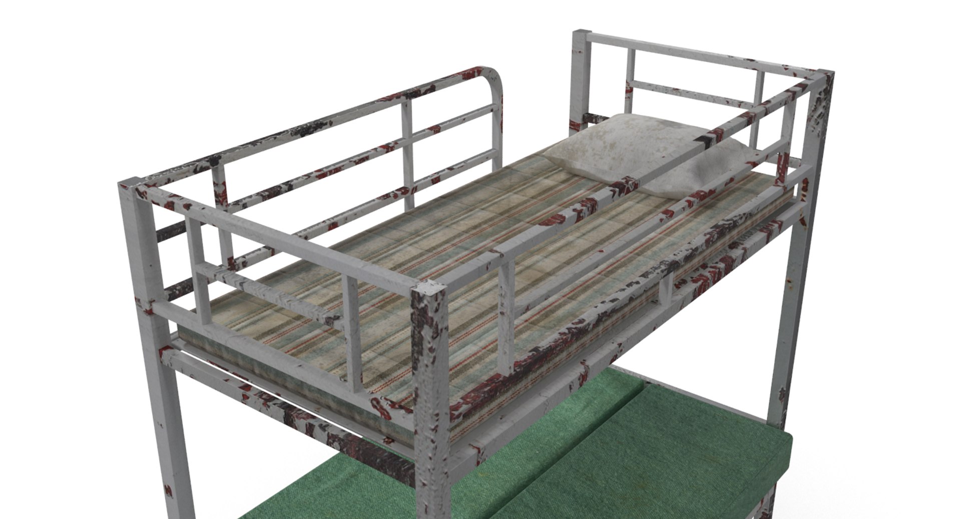 3D Old Bunk Bed - TurboSquid 1309602