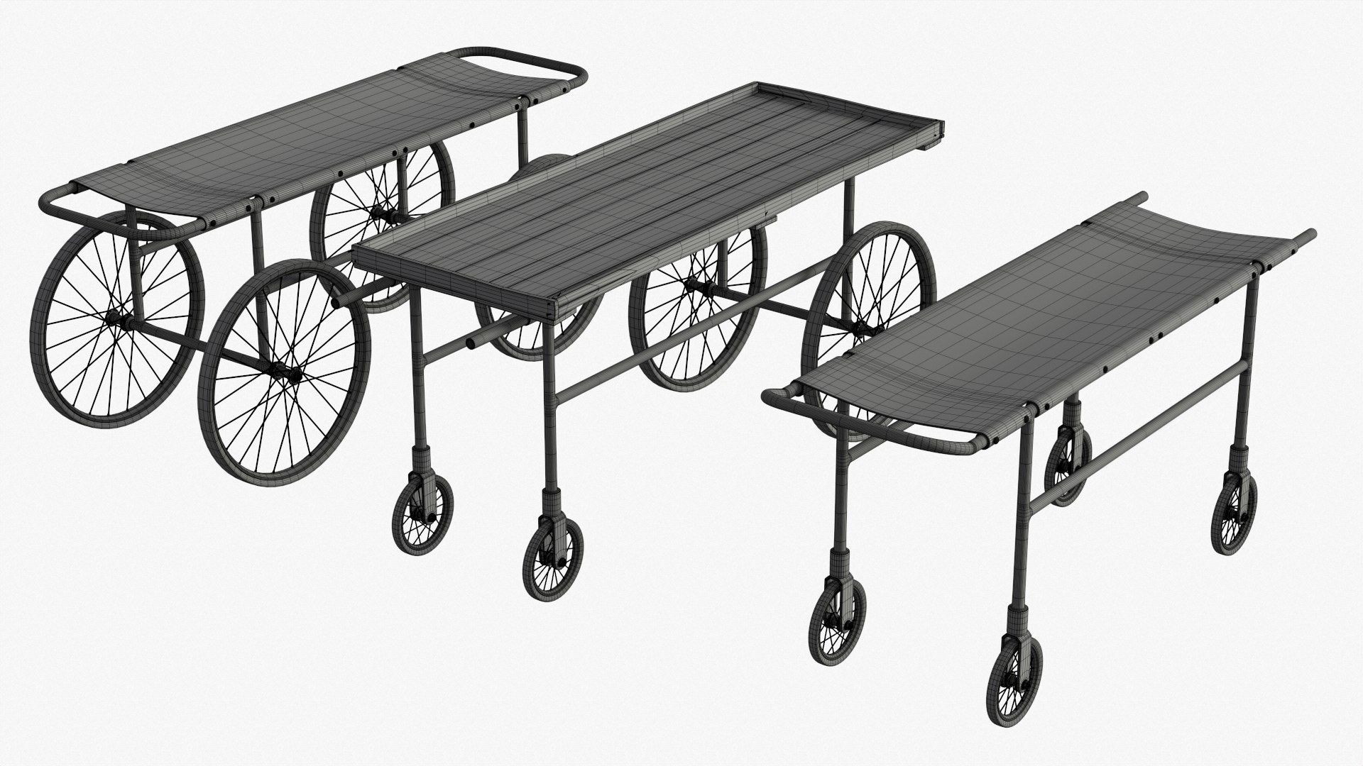 3D Old gurneys bundle - TurboSquid 1873981