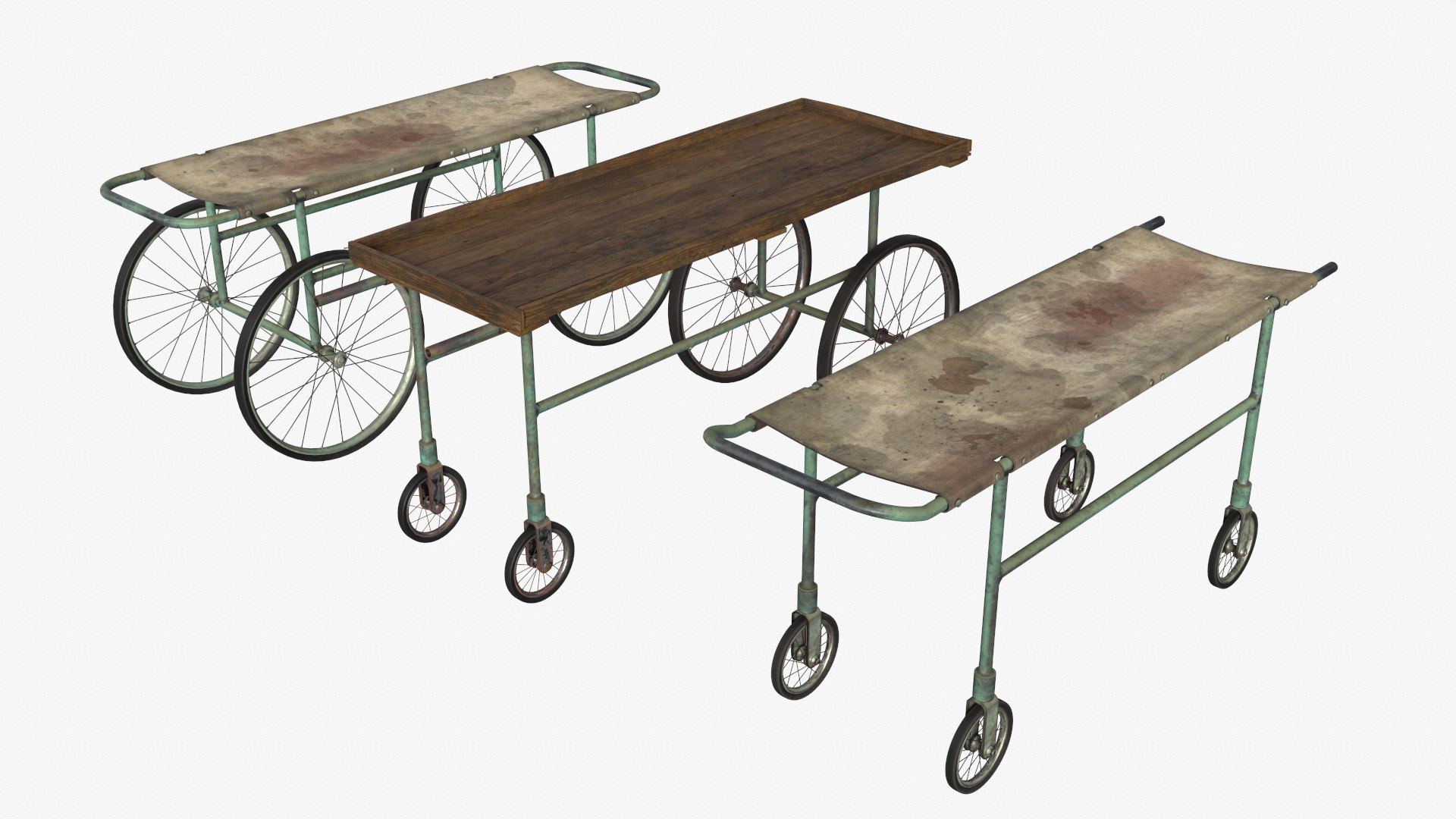 3D Old gurneys bundle - TurboSquid 1873981