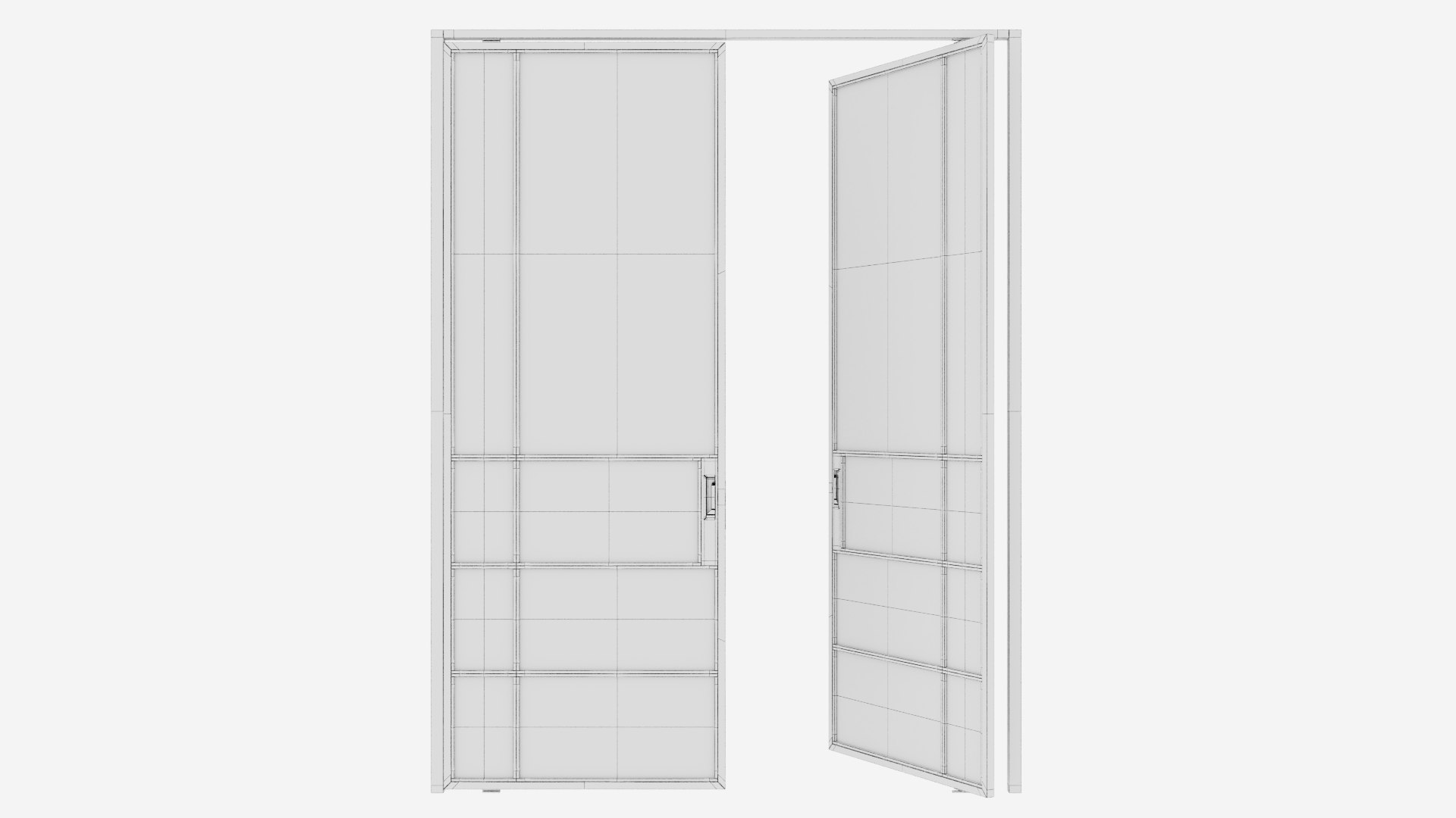 3D Aluminium Door 301 - TurboSquid 2055642