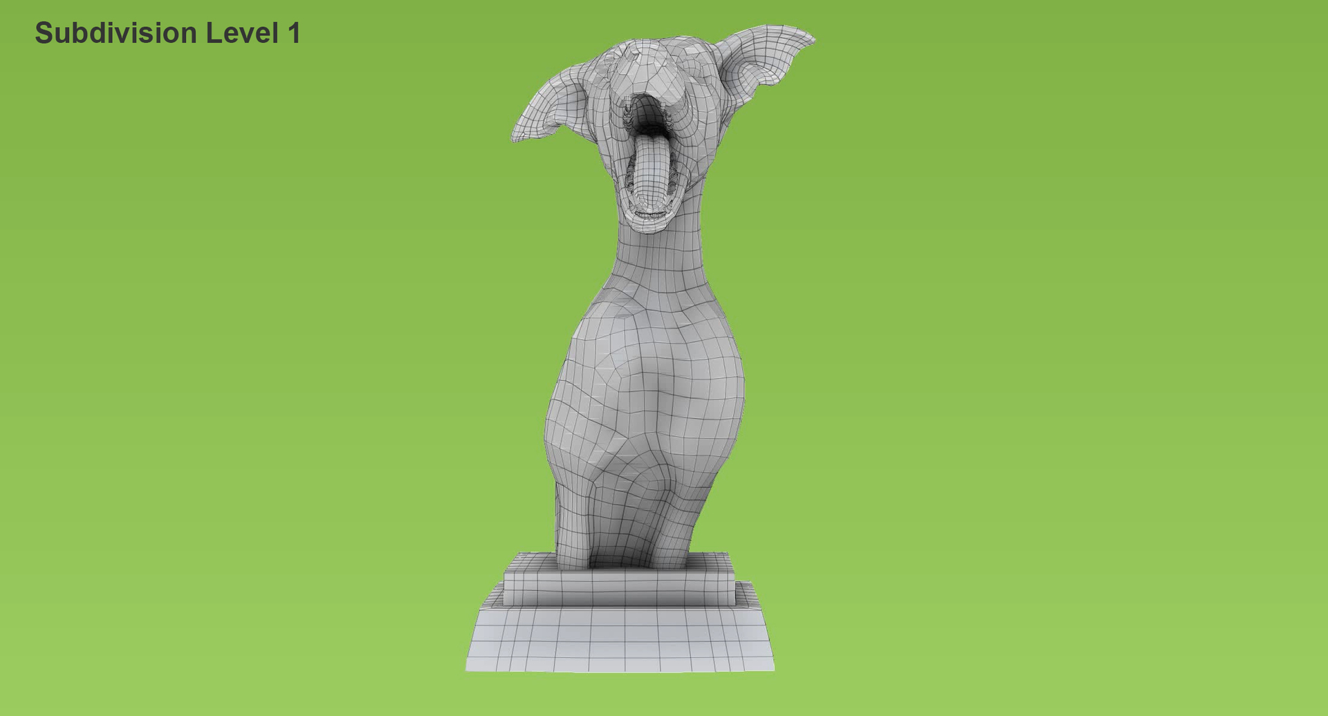 3ds Max Dog Statue