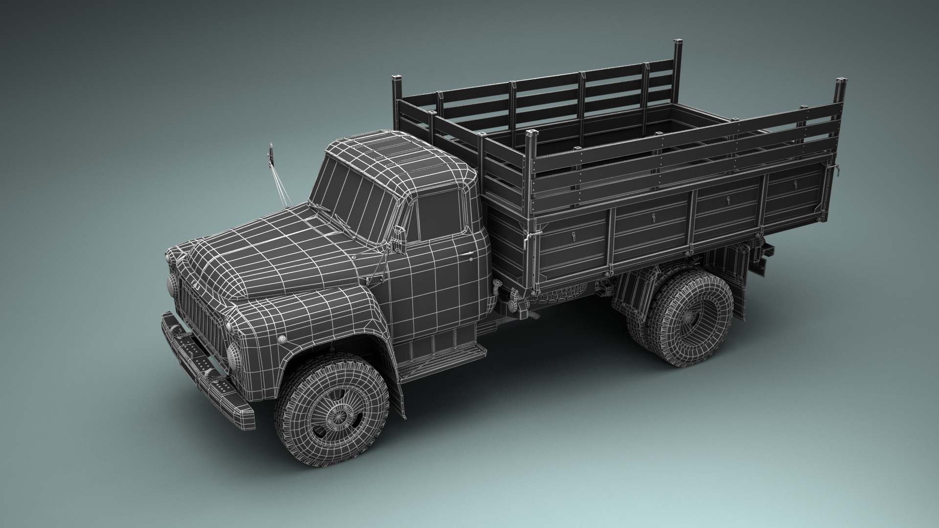 3d Model Soviet Truck Gaz 53