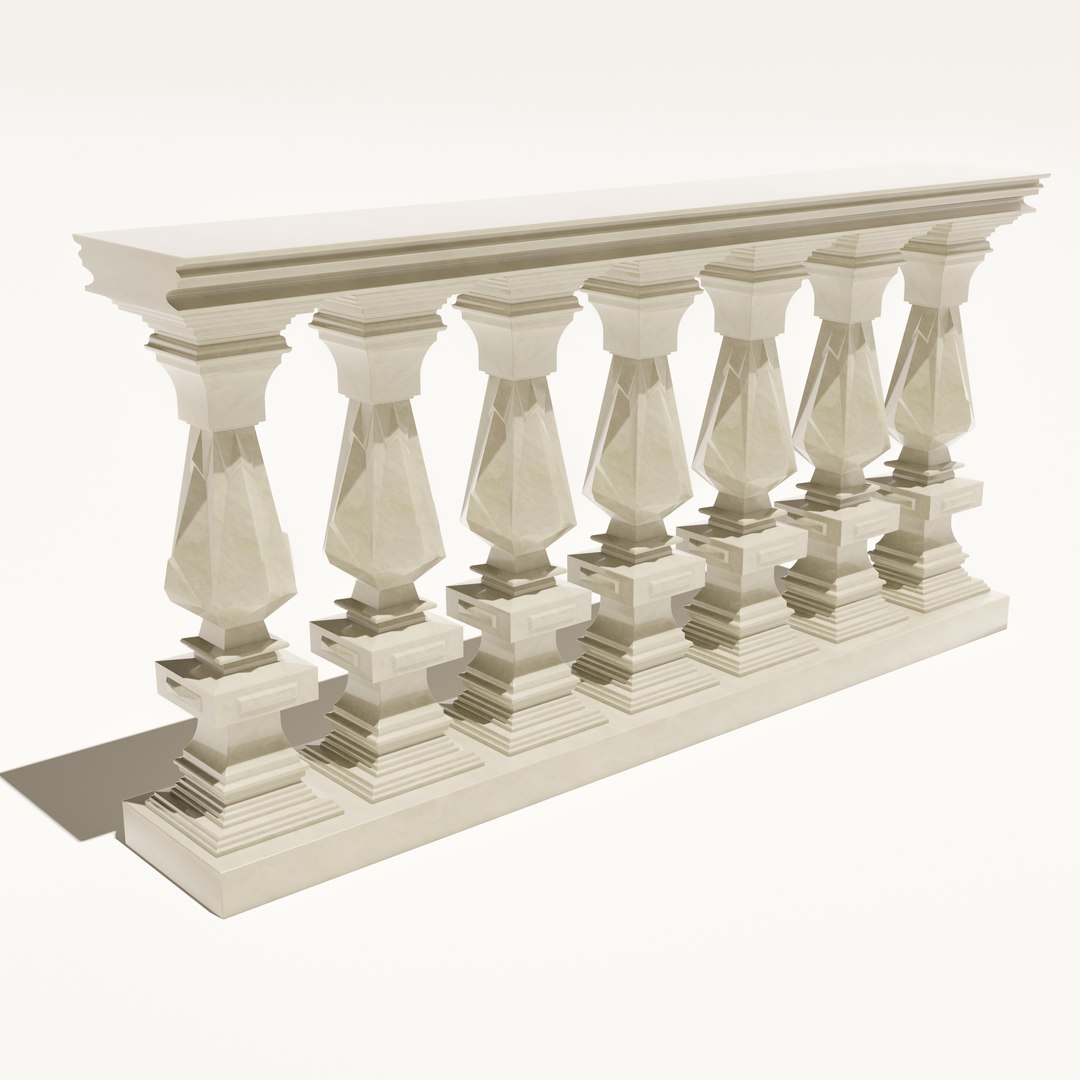 3D Square Balustrade - TurboSquid 1973976