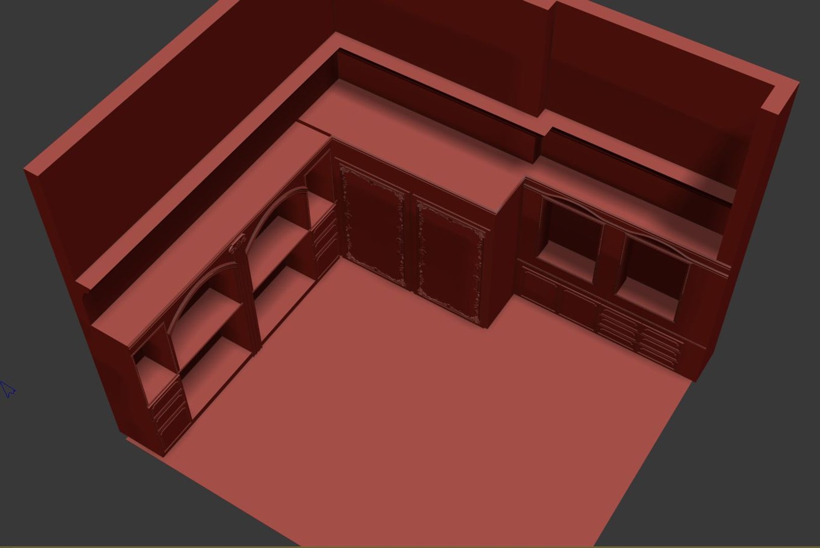 interior classic shop 3d model