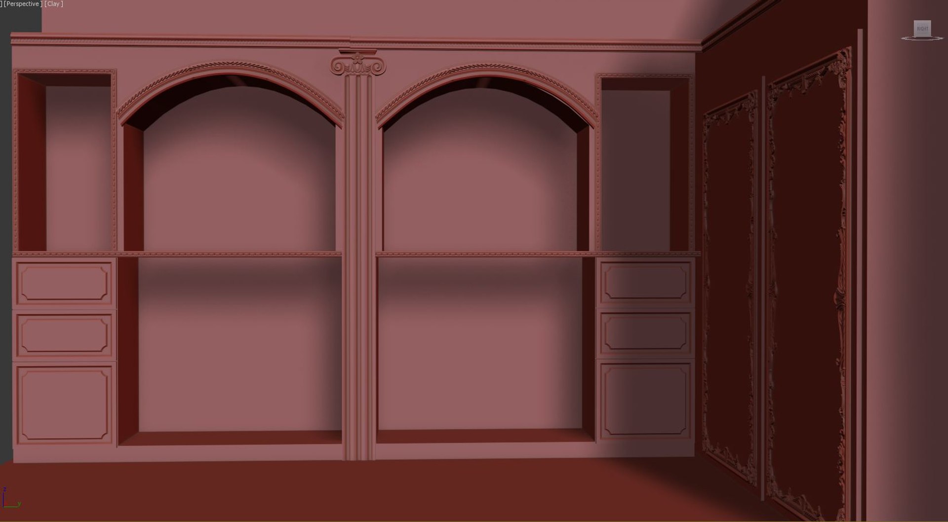 interior classic shop 3d model