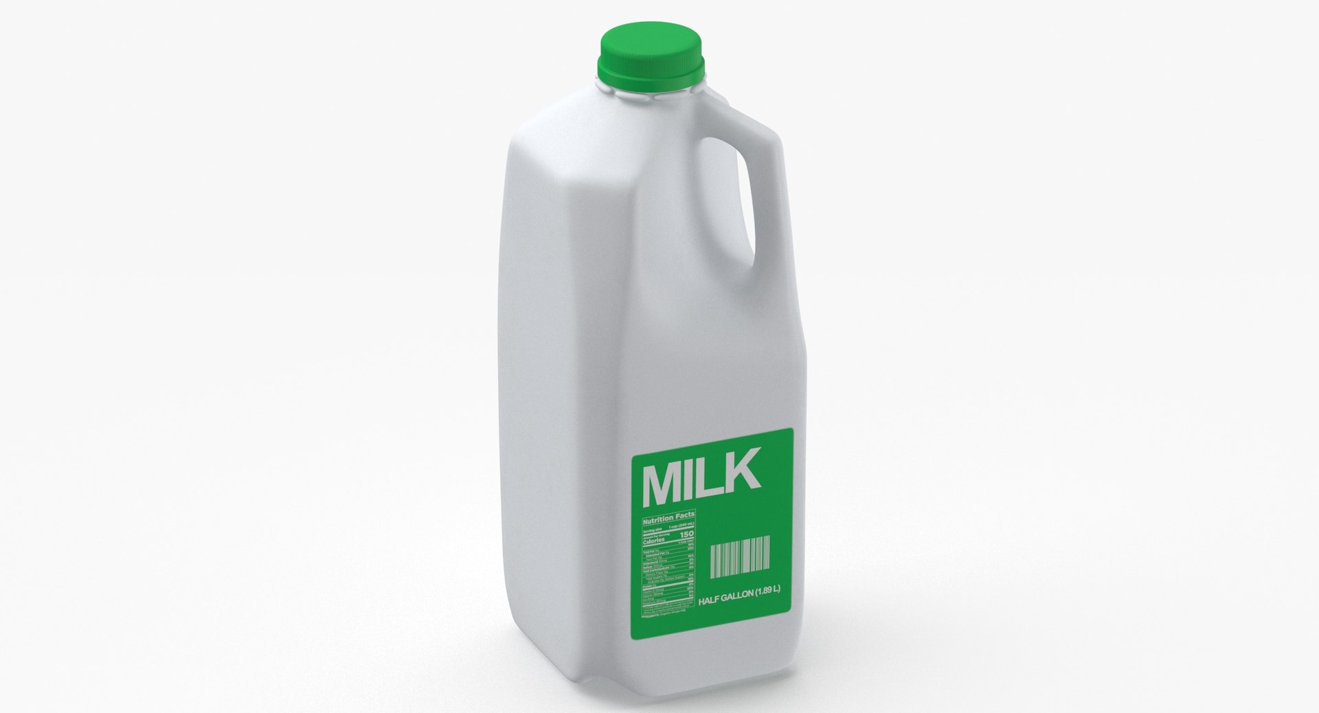 Plastic Milk Carton 01 Blank Blue Green And Red Label Model ...