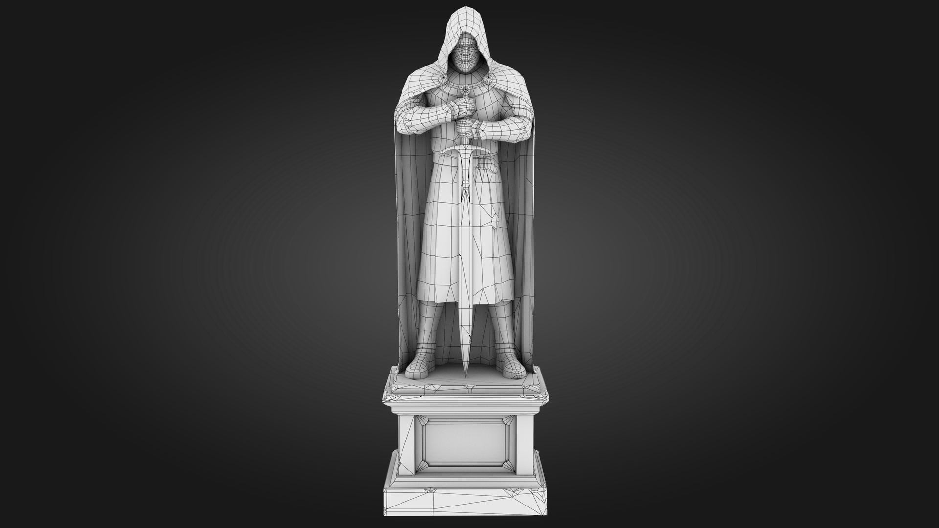 Ancient marble statue knight model - TurboSquid 1713254