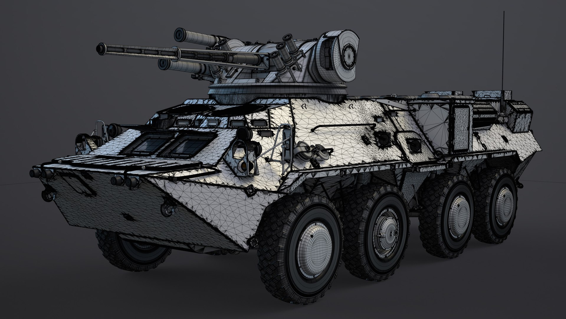 BTR-3 Ukranian APC High-Poly 3D Model - TurboSquid 2032654
