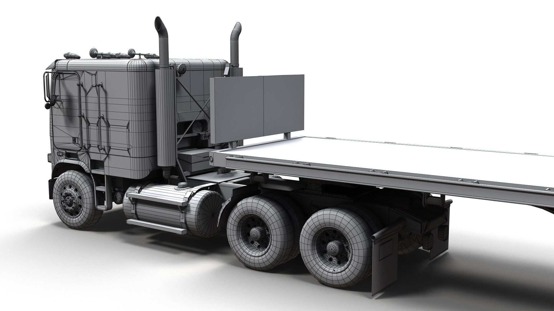 3D Freightliner FLT Dropdeck Trailer - TurboSquid 2049182