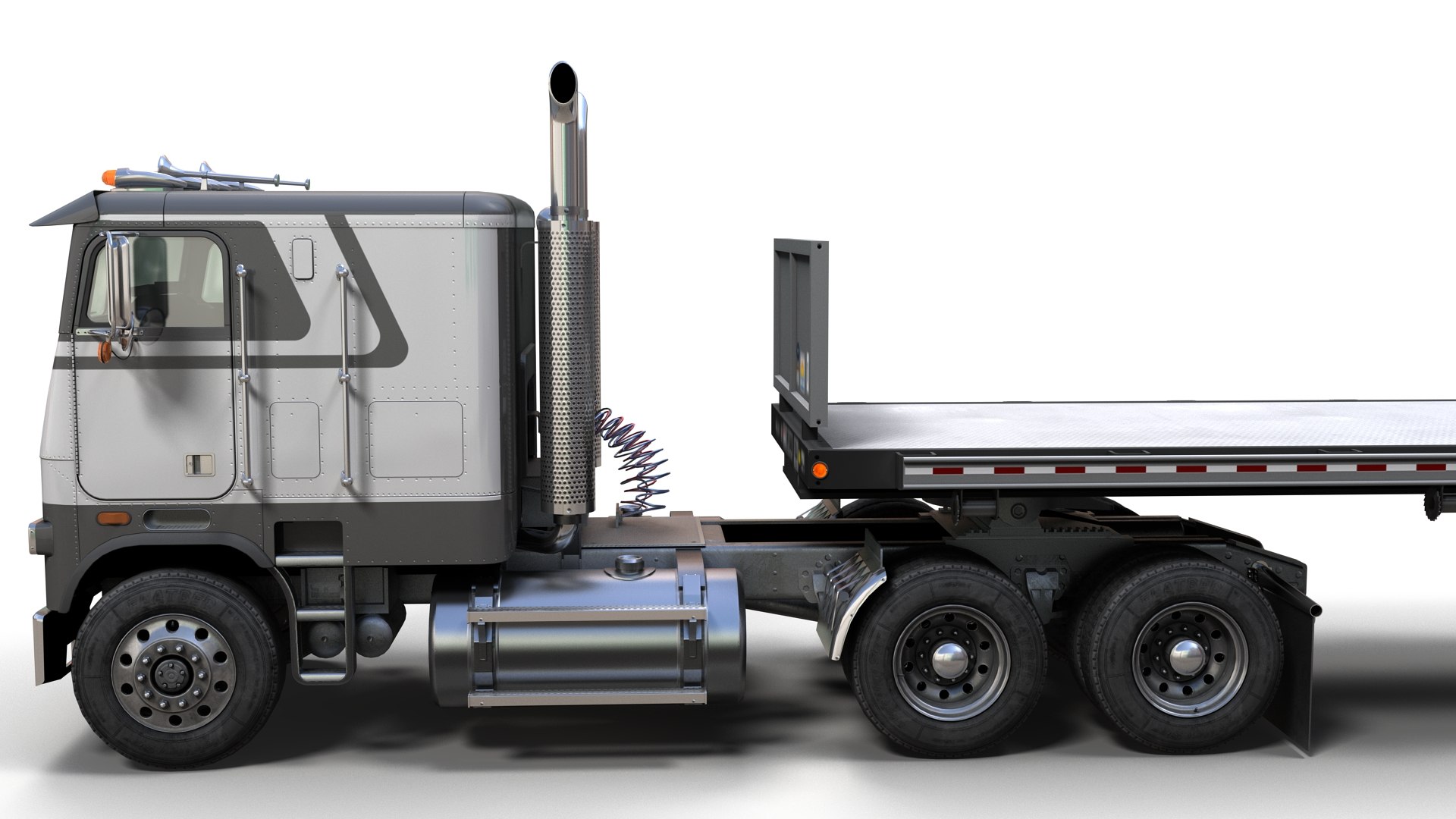3D Freightliner FLT Dropdeck Trailer - TurboSquid 2049182