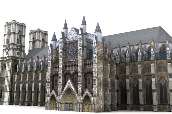westminster abbey building 3d model