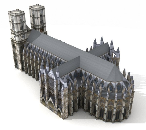 westminster abbey building 3d model