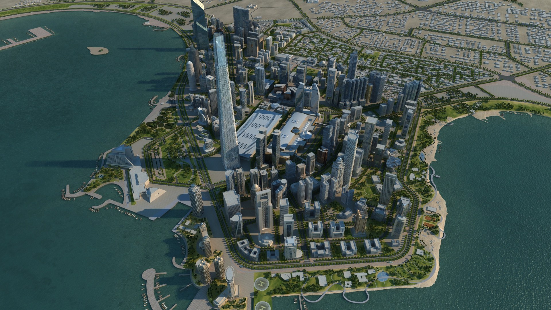 Coastal Cities 3D Model - TurboSquid 2078246
