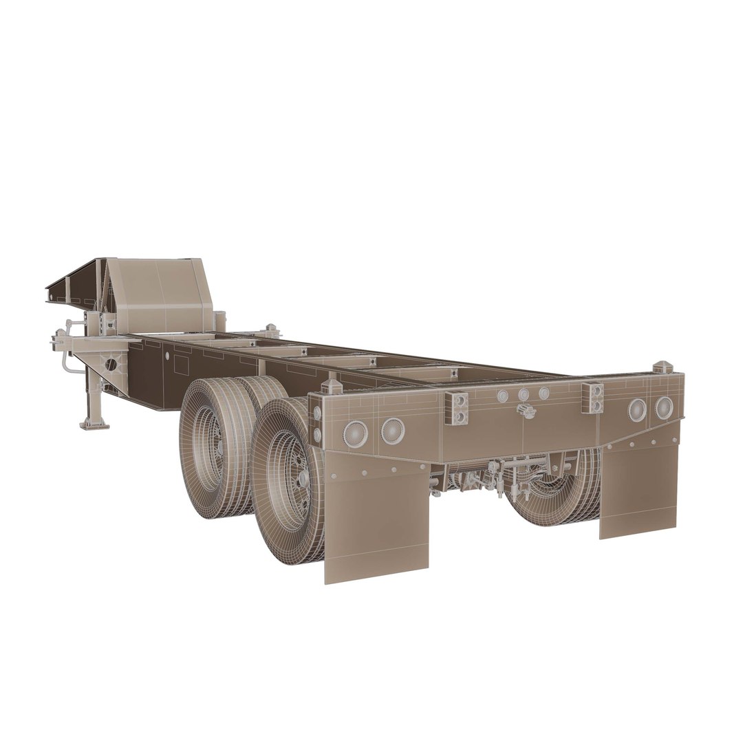 3D Cheetah 31FT Drop Frame Chassis Model - TurboSquid 2300209