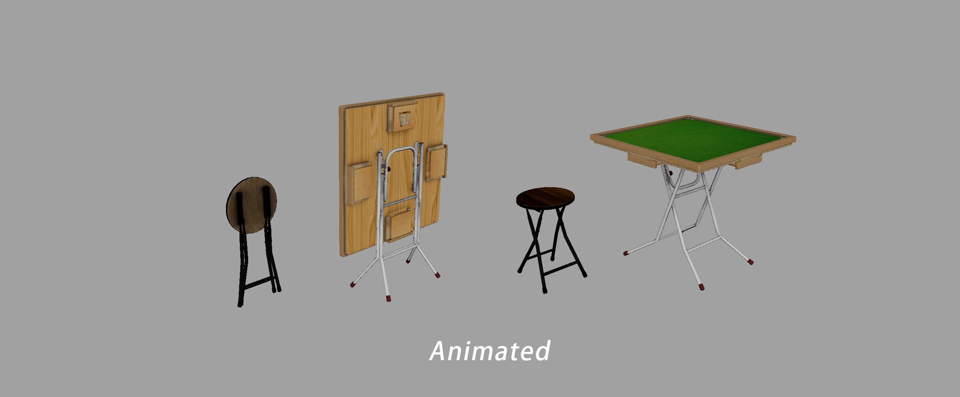 3D PBR Hong Kong Mahjong Set Game Ready Asset Low-poly 3D Model ...