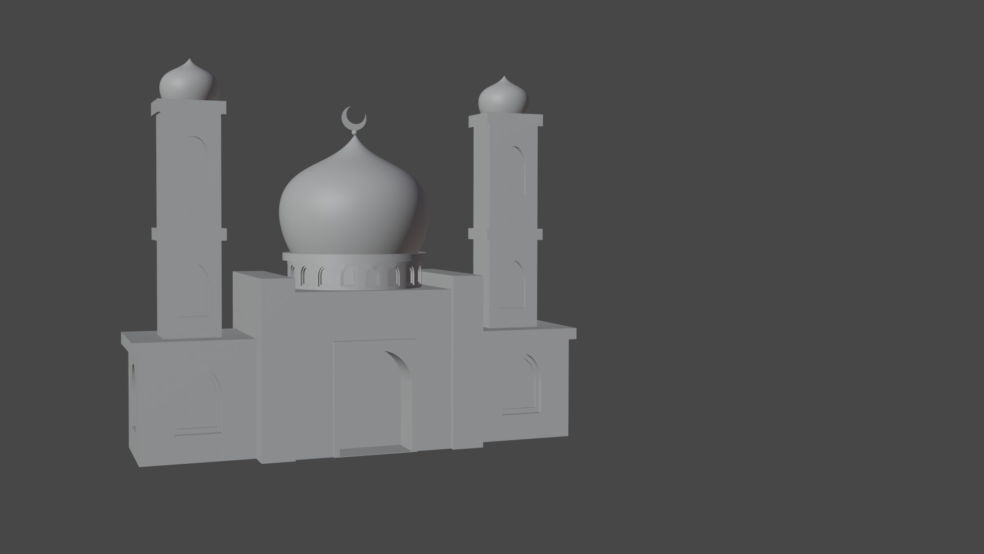 3D Mosque 3d Building Simple - TurboSquid 1749813