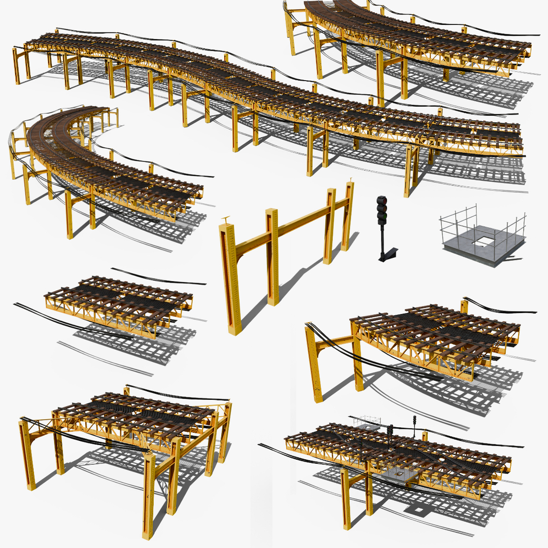 Kitbash-Hochbahngleis Chicago Metro 3D-Modell 3D-Modell - TurboSquid ...