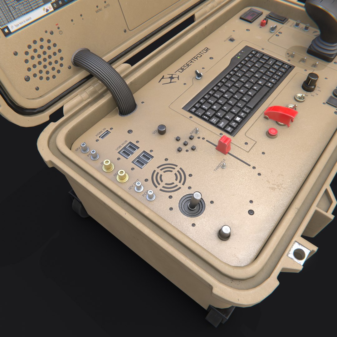 UAV Ground Control Station Desert Rotor 3D Model - TurboSquid 2084553