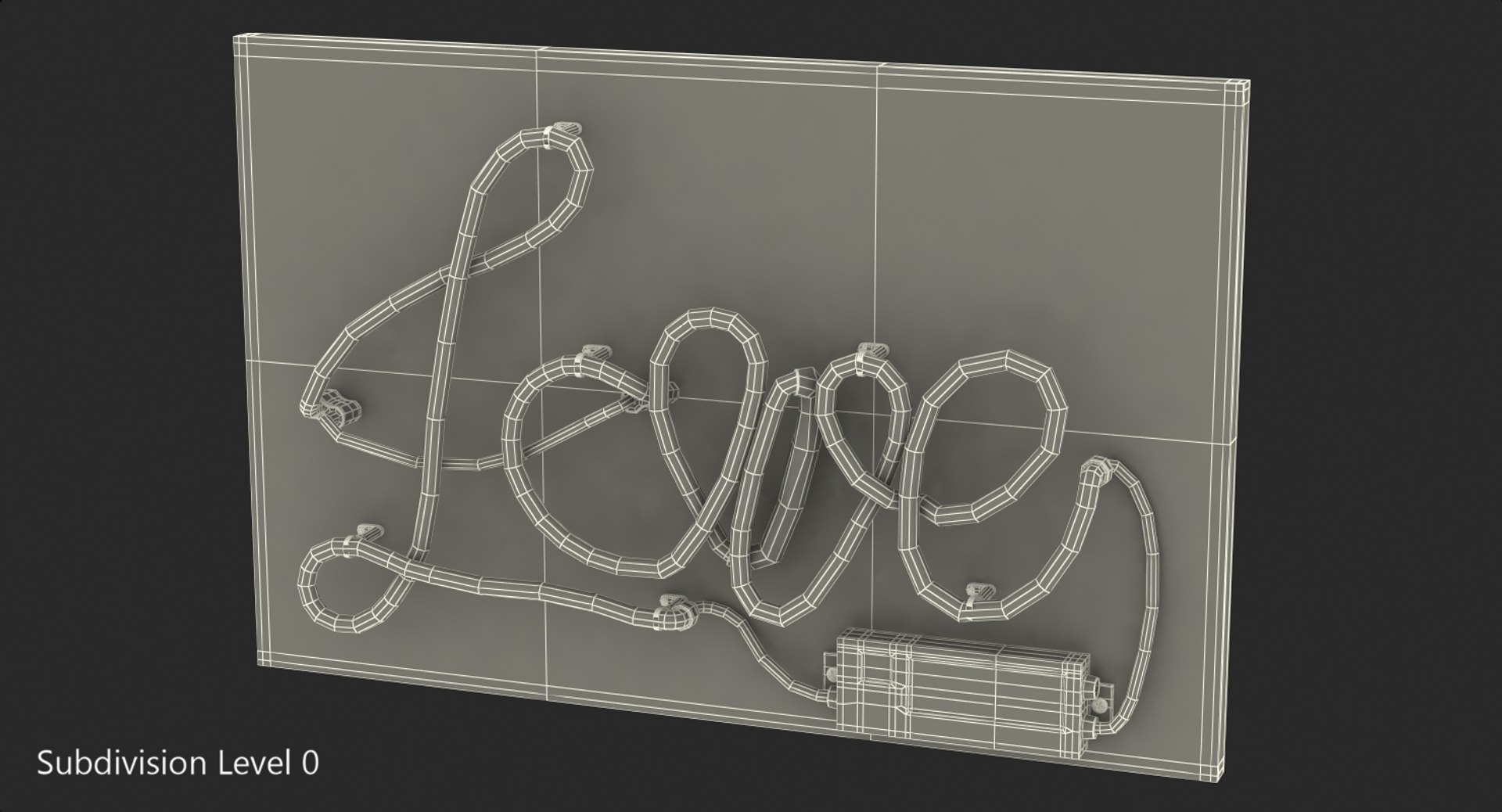 3D Model Neon Sign Love - TurboSquid 1368494