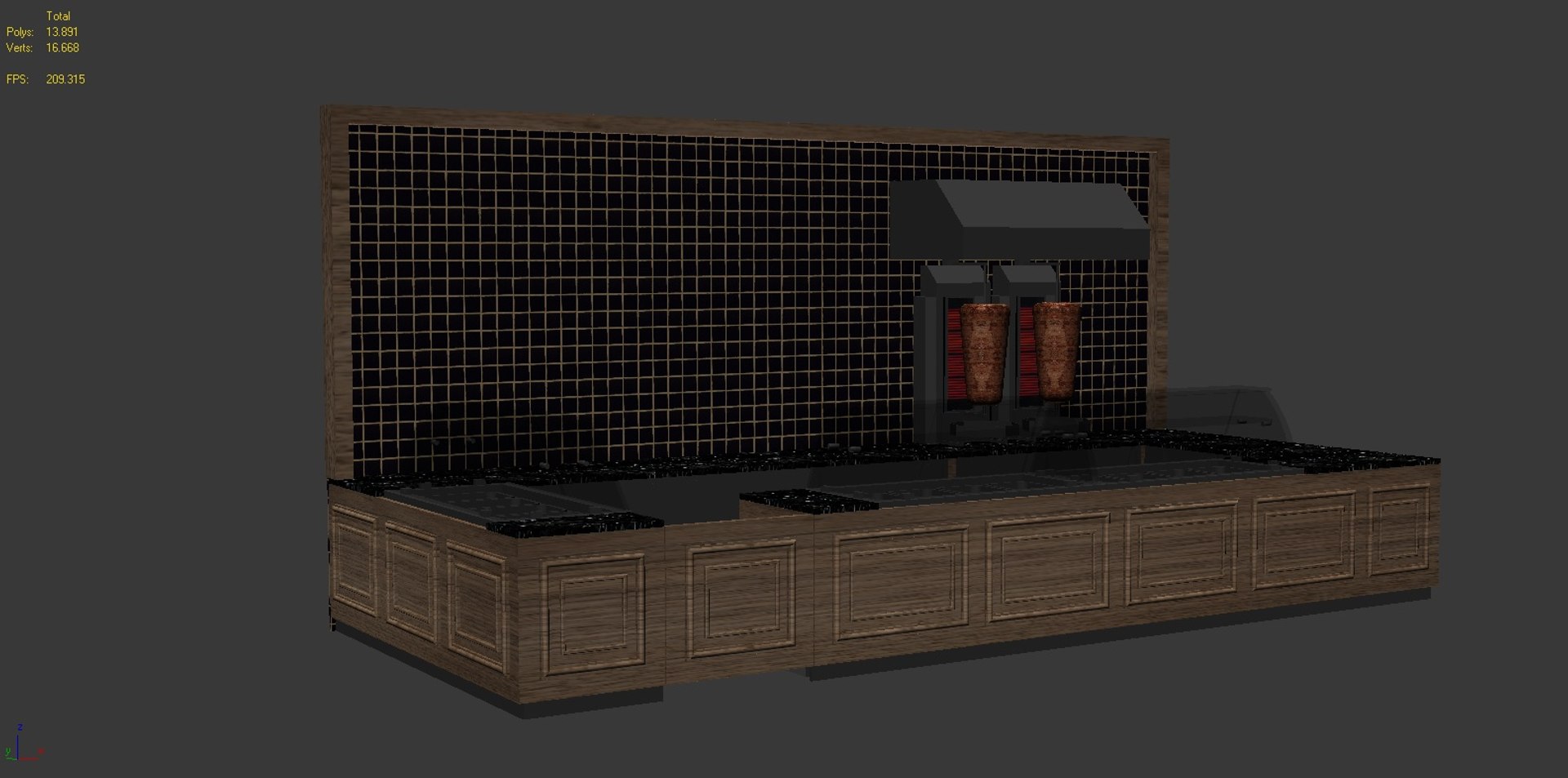 Bar Set 3d Max