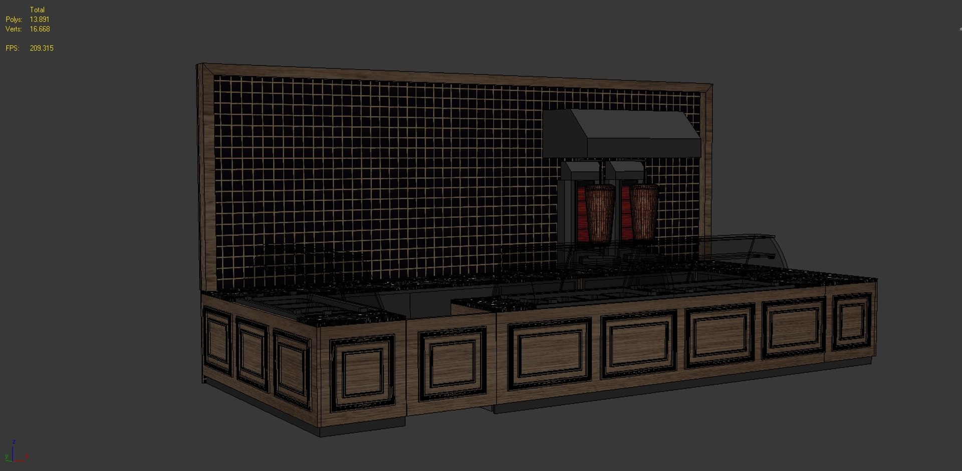 Bar Set 3d Max