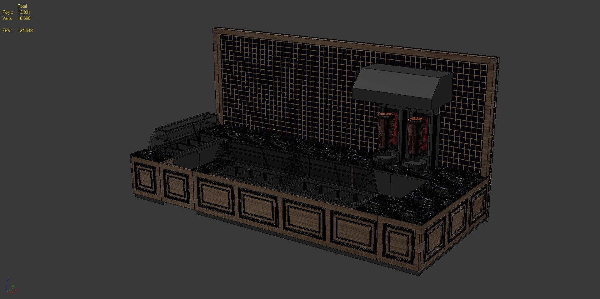 Bar Set 3d Max