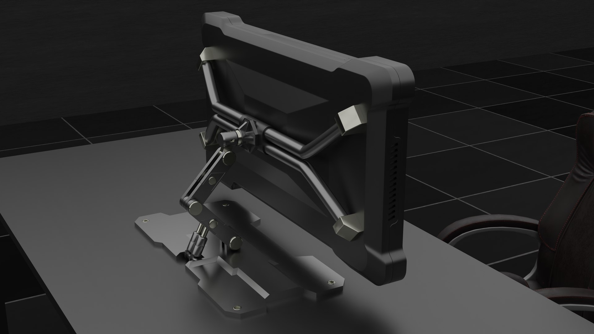 3D Sci-fi Futuristic Cyberpunk Computer MonitorTV Model - TurboSquid ...