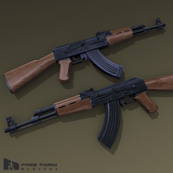 ak47 assault rifle 3d model