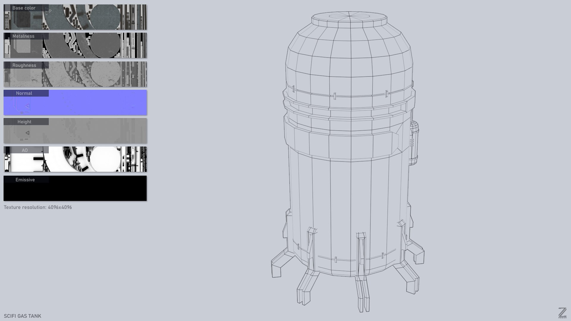 Sci Fi Gas Tank Collection 3D Model - TurboSquid 2220077