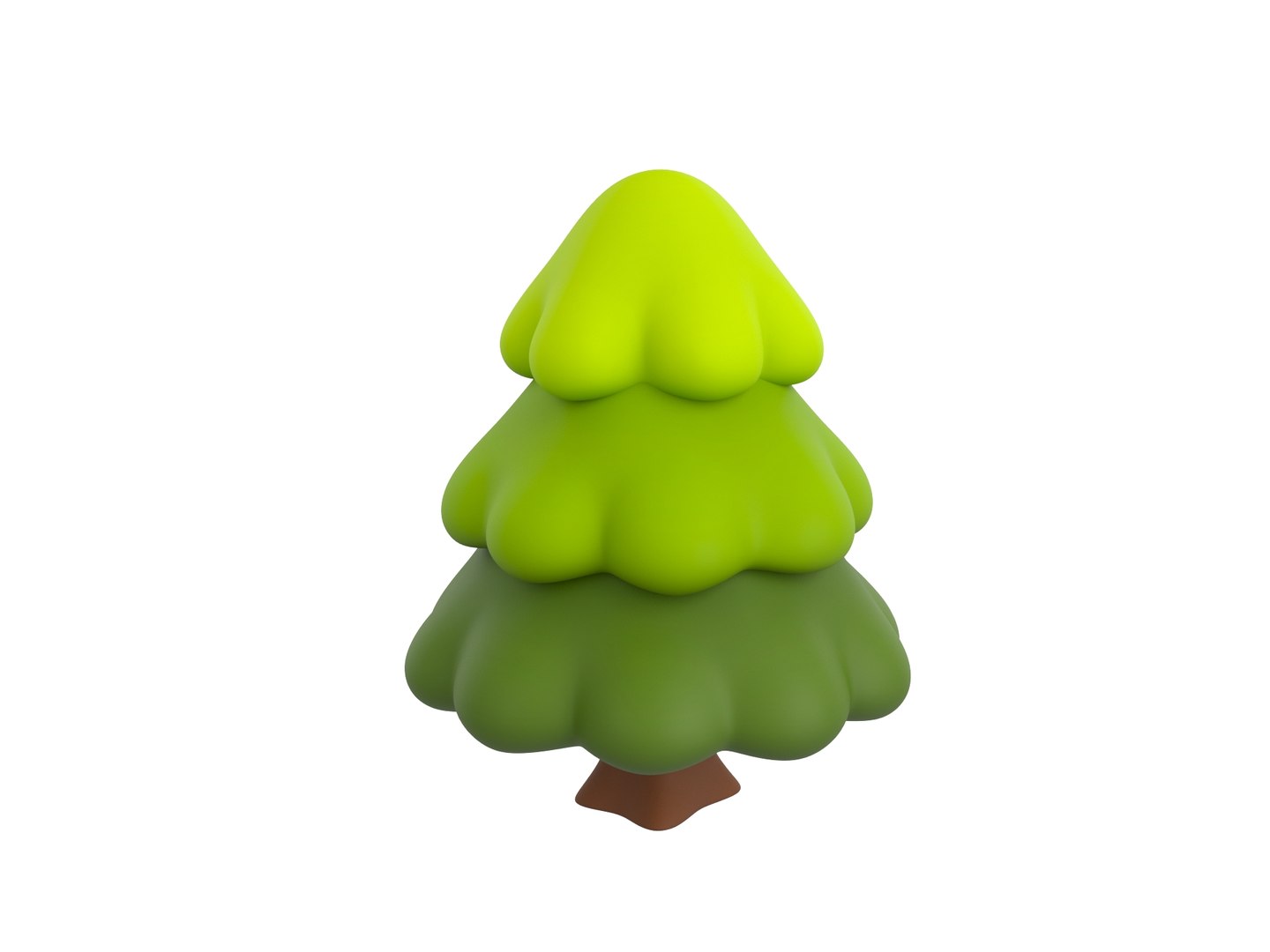 Cartoon pine tree model - TurboSquid 1516932