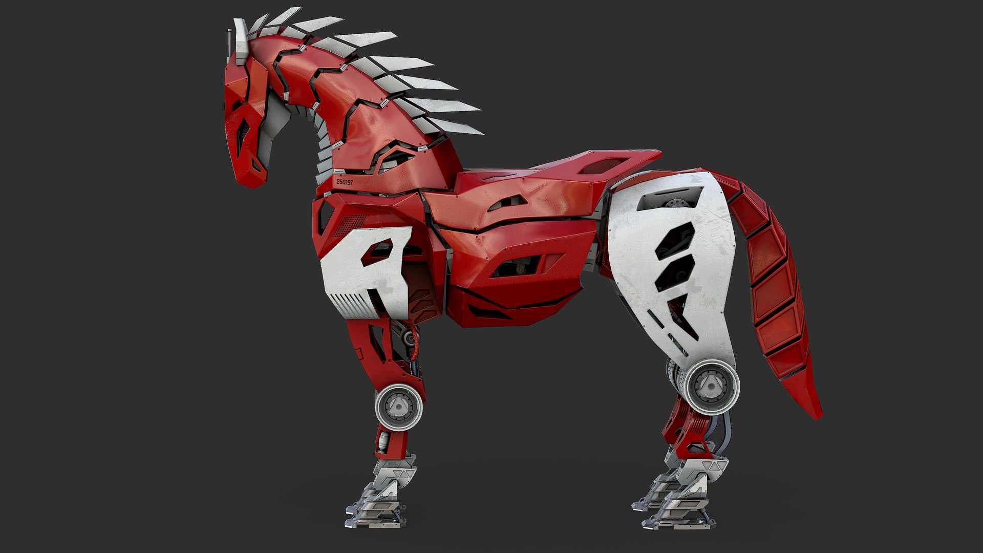 3D Sci-Fi mech horse model - TurboSquid 1937780