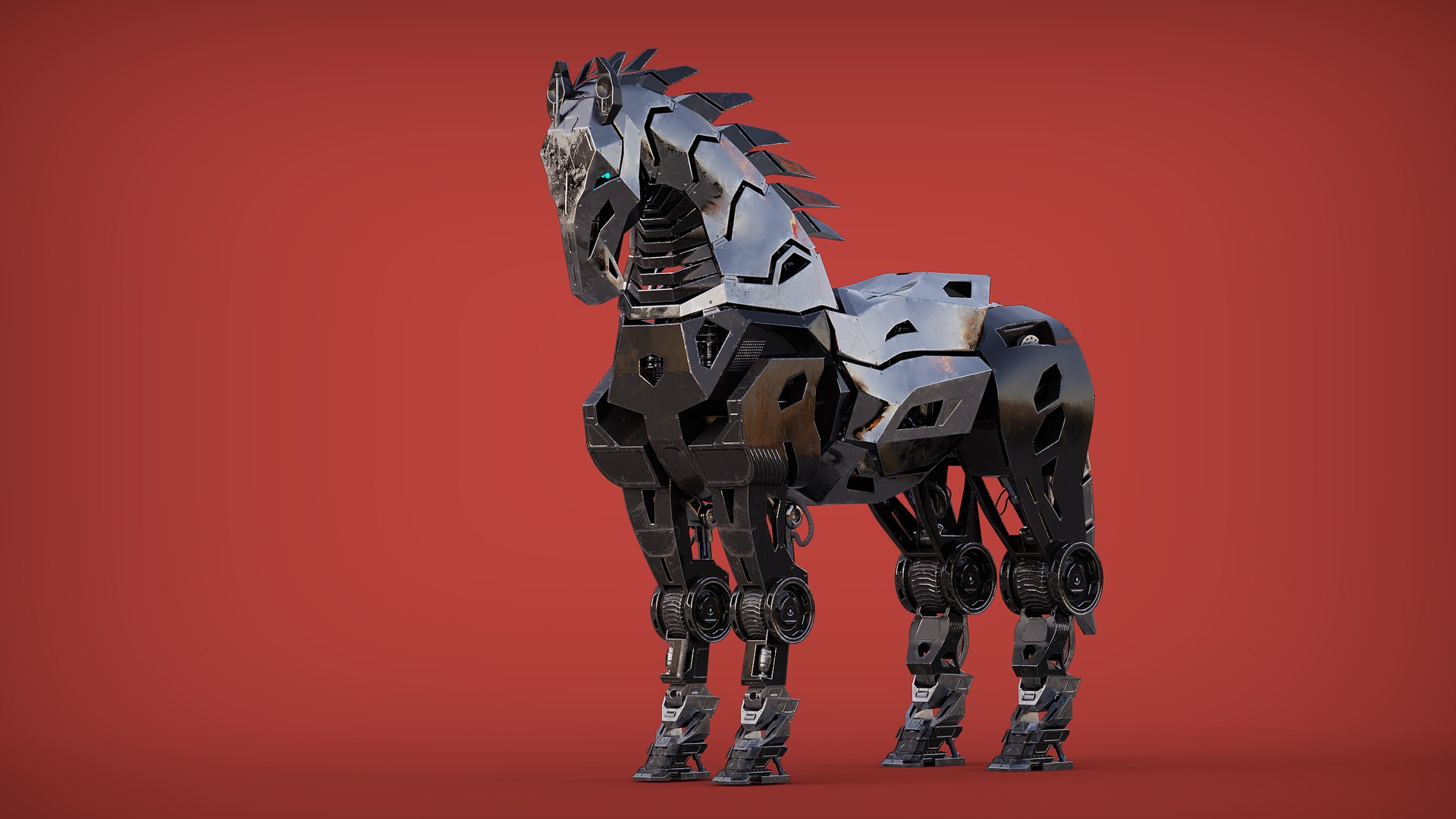 3D Sci-Fi mech horse model - TurboSquid 1937780