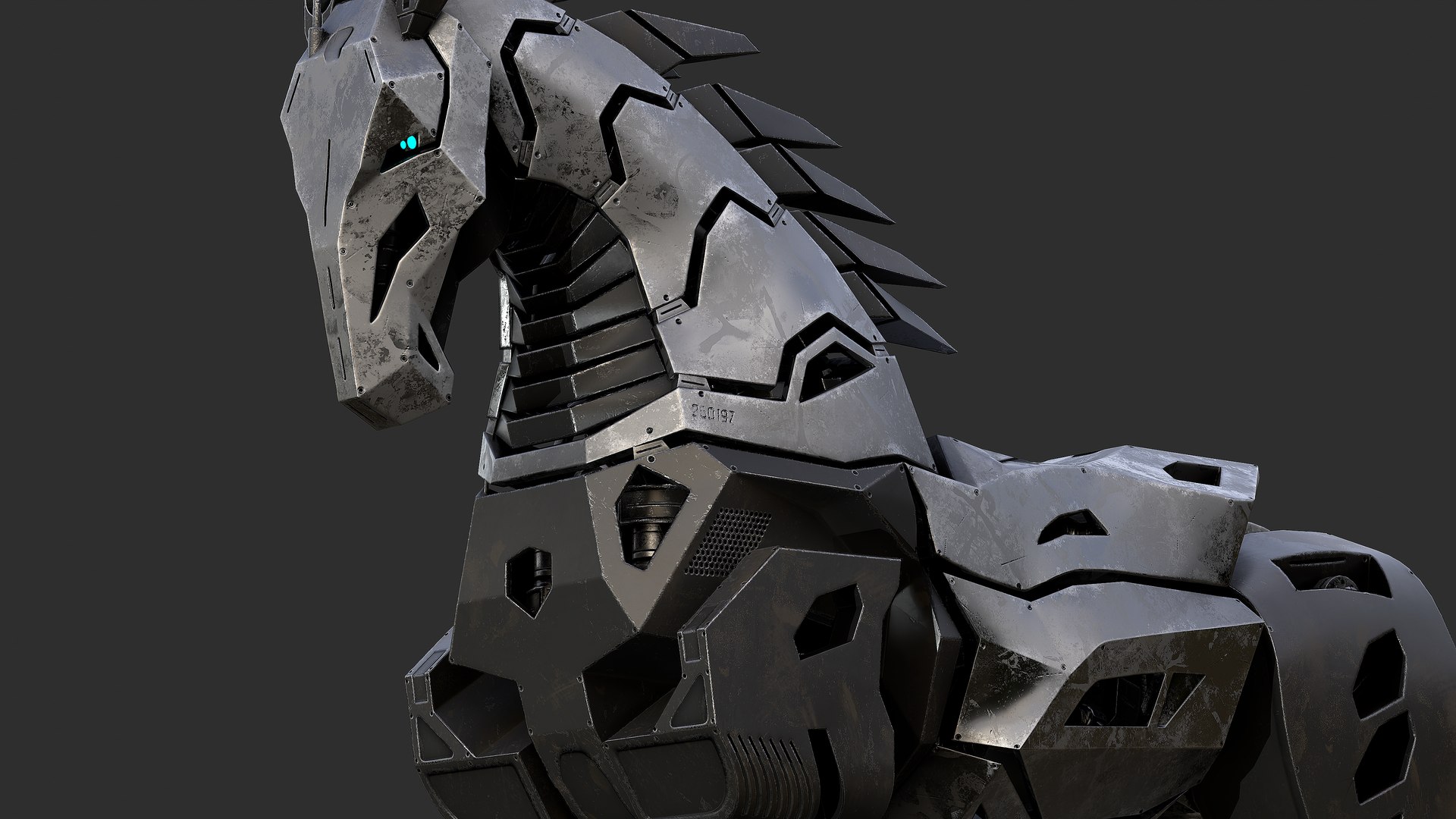 3D Sci-Fi mech horse model - TurboSquid 1937780