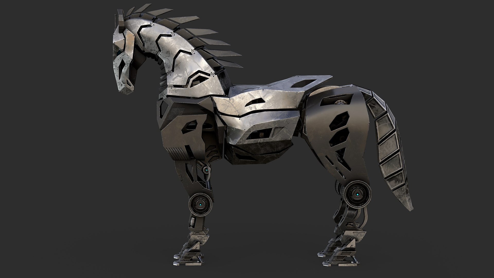 3D Sci-Fi mech horse model - TurboSquid 1937780