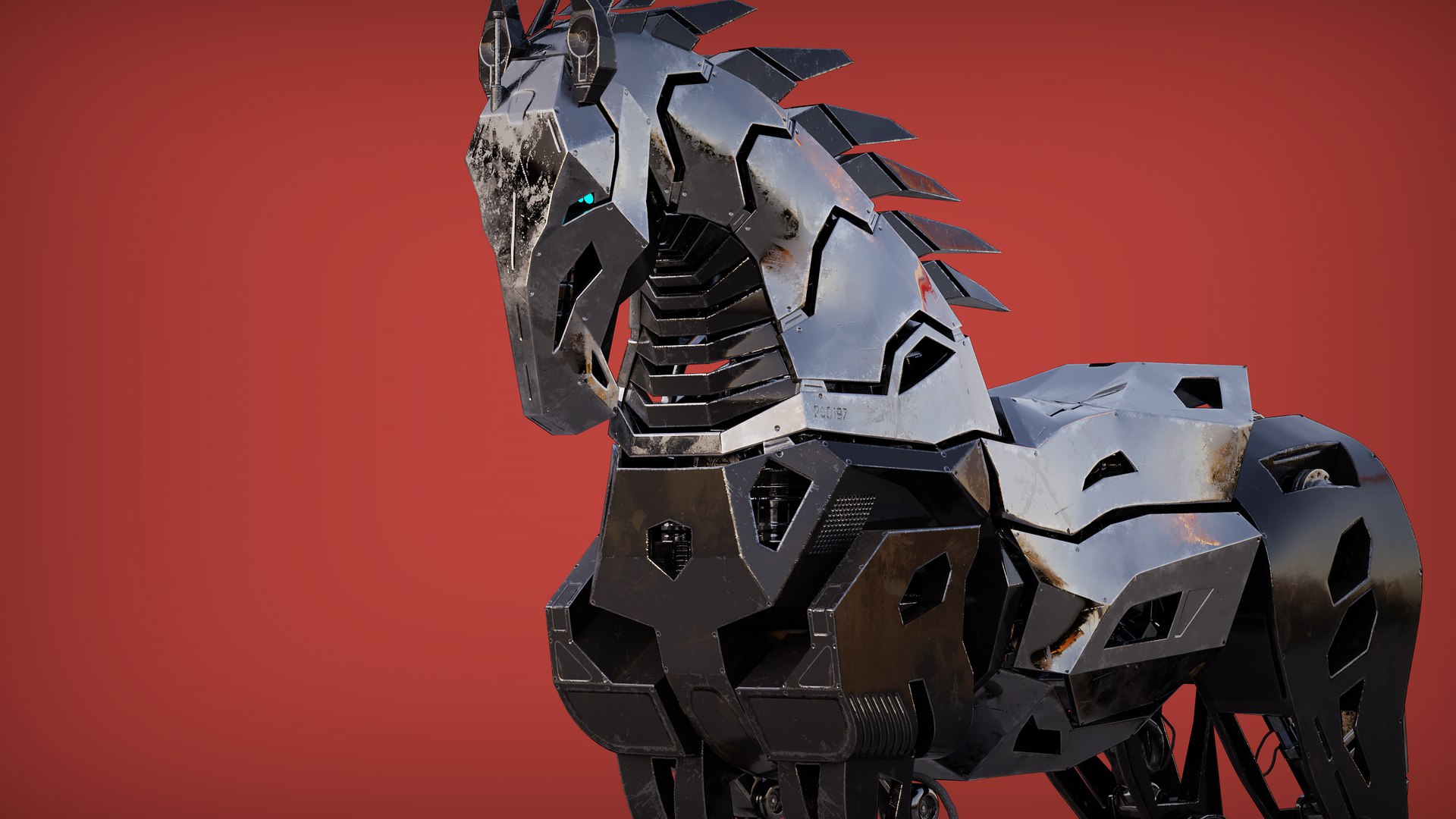 3D Sci-Fi mech horse model - TurboSquid 1937780