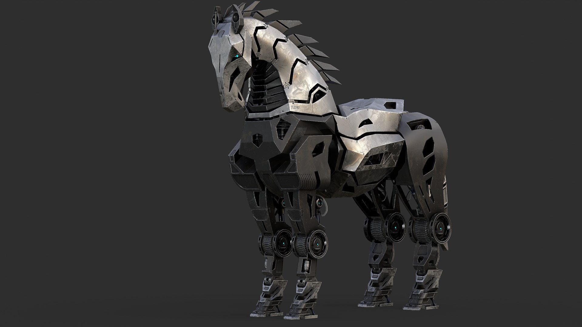 3D Sci-Fi mech horse model - TurboSquid 1937780