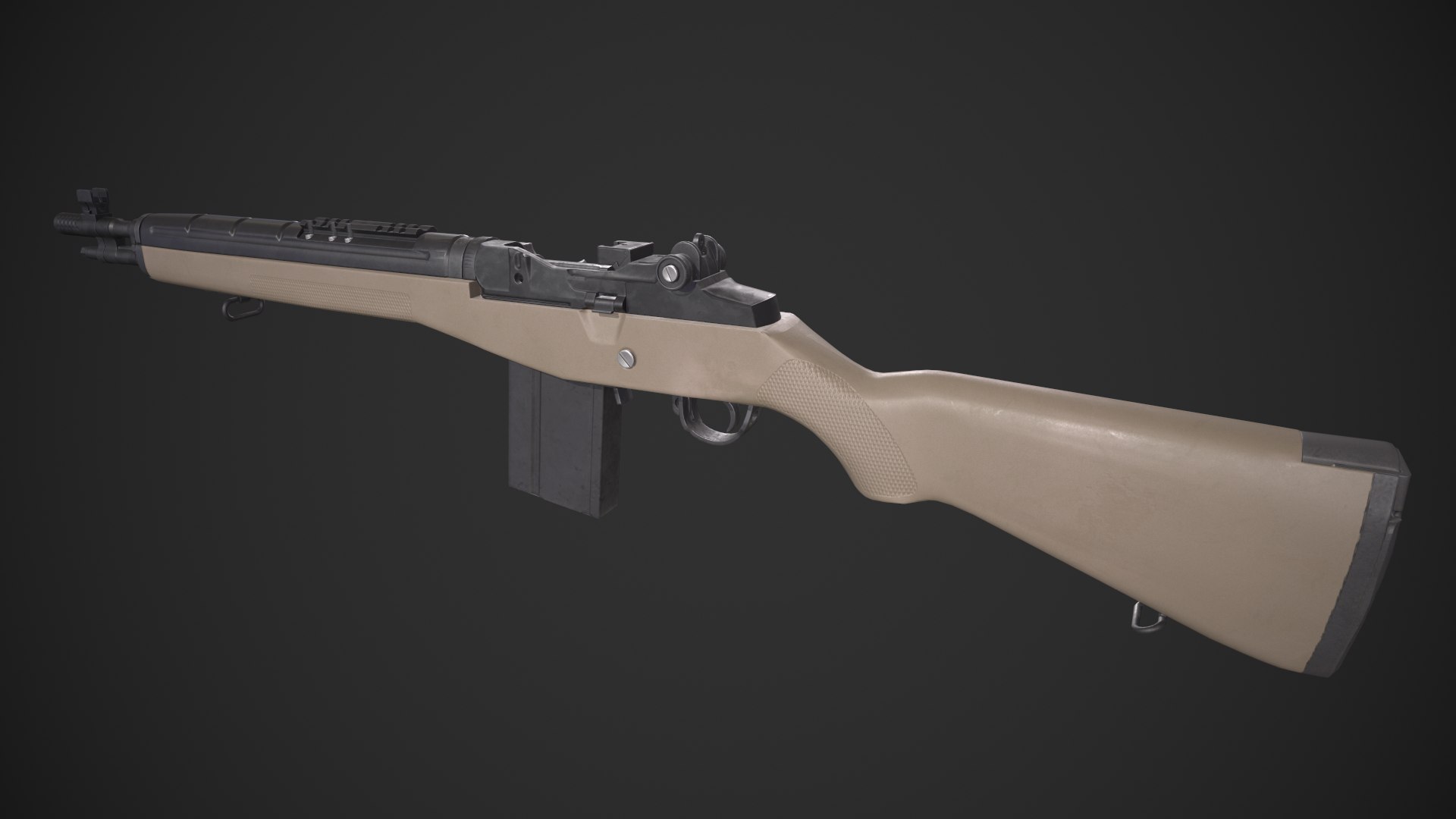 Springfield Armory M1A 3D model - TurboSquid 2000109