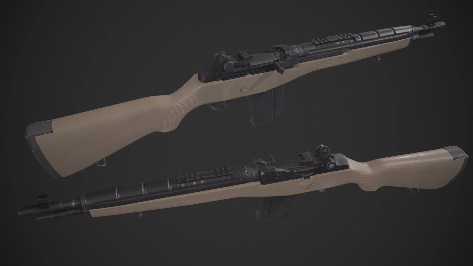Springfield Armory M1A 3D model - TurboSquid 2000109