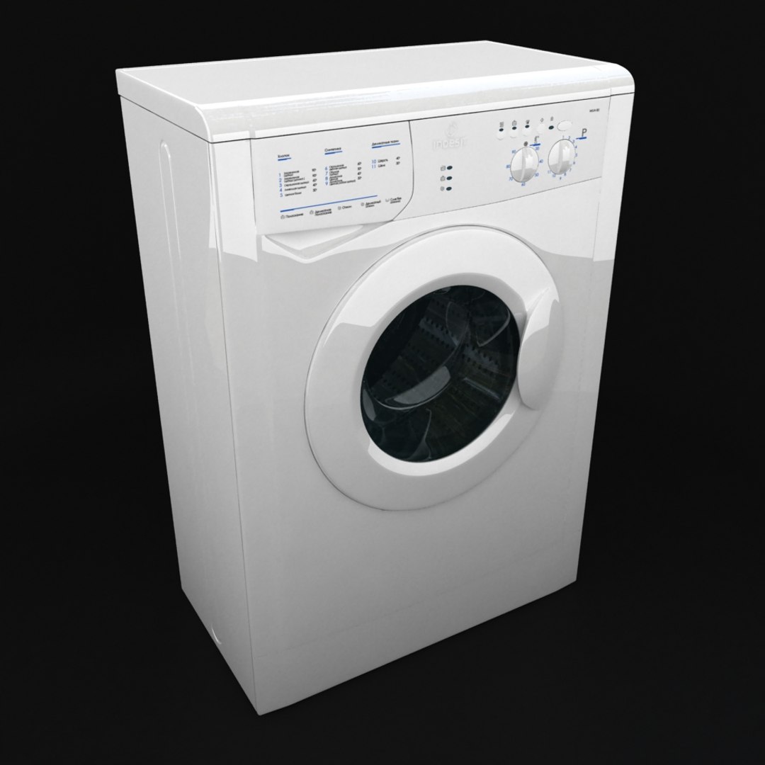3d model of wash machine indesit