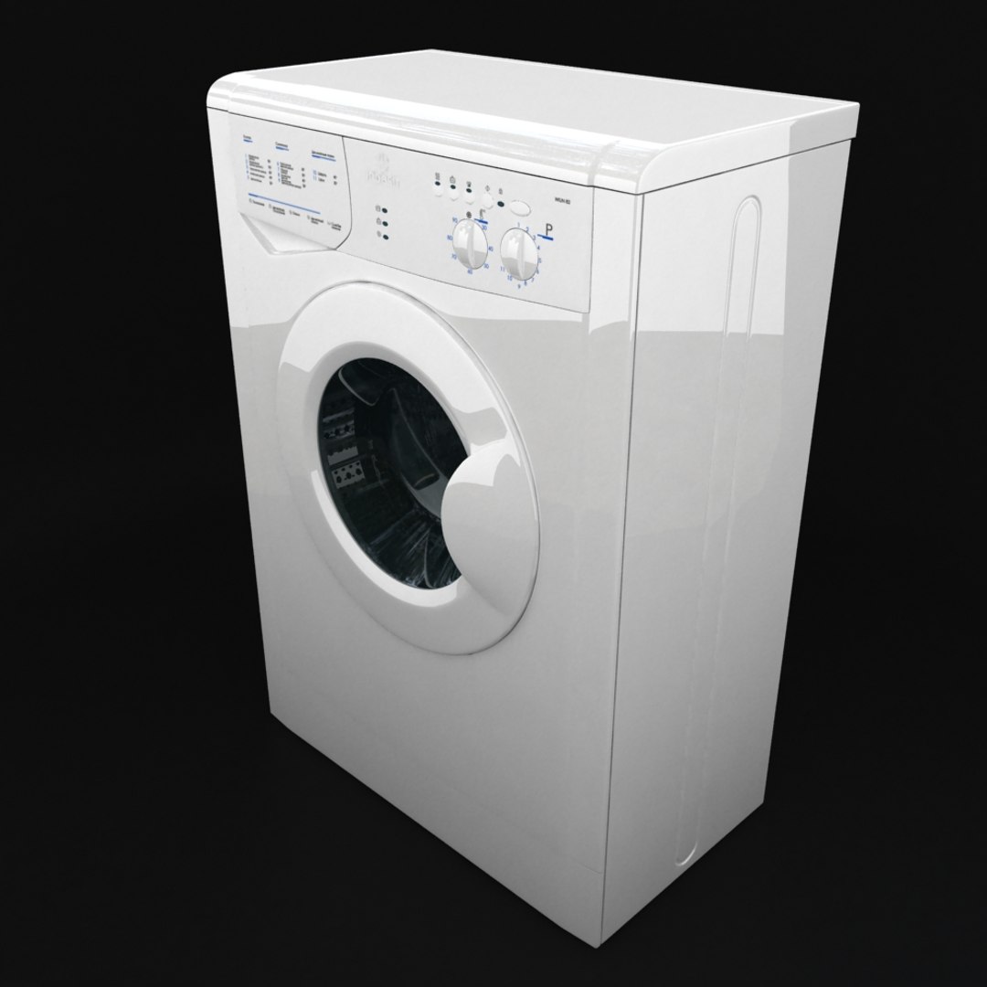 3d model of wash machine indesit