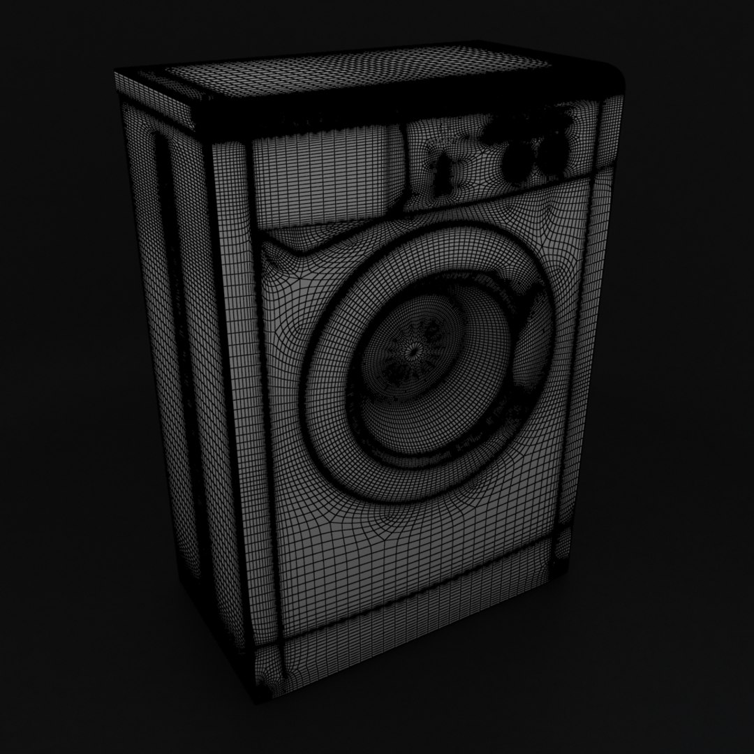 3d model of wash machine indesit