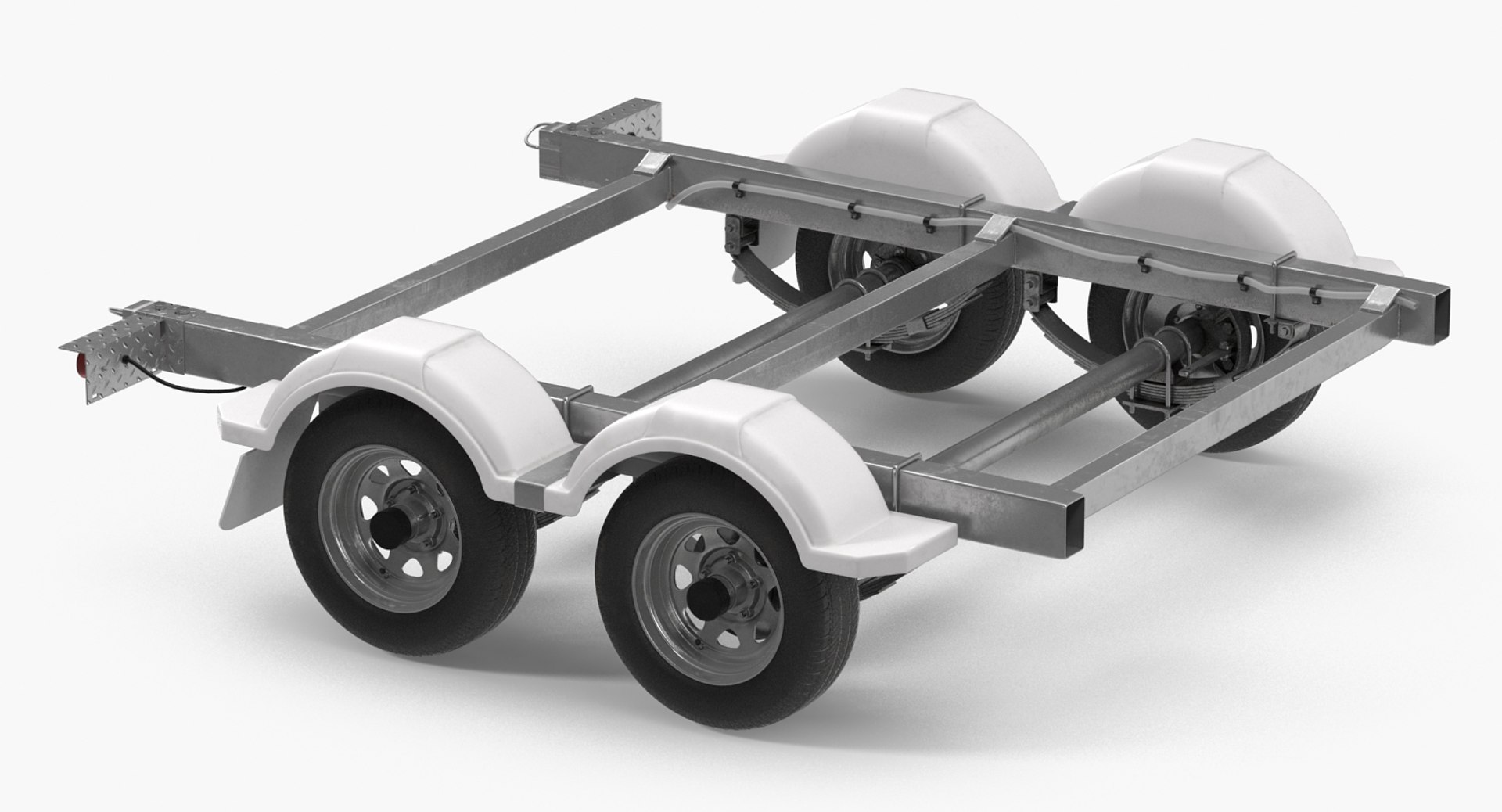 3D Trailer Chassis Model - TurboSquid 1221523