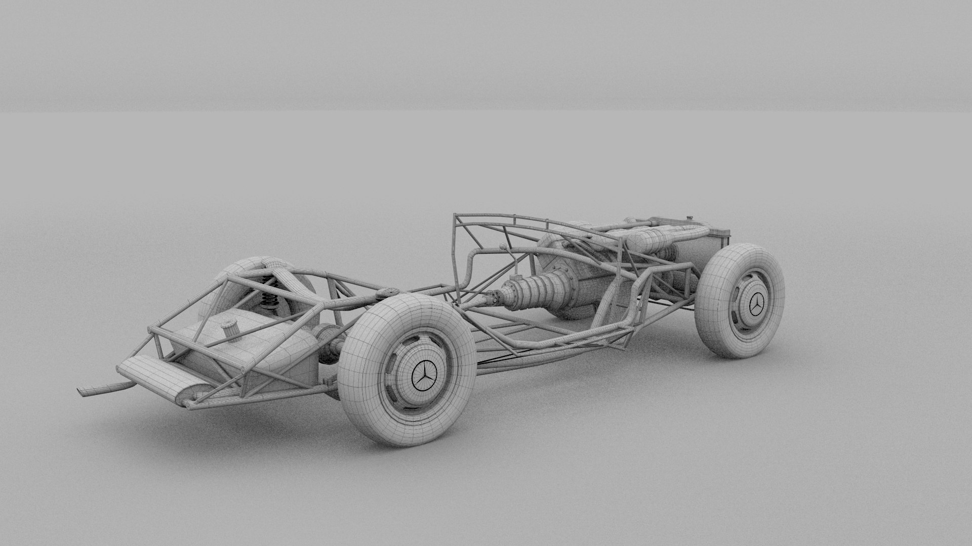 mercedes 300sl chassis obj